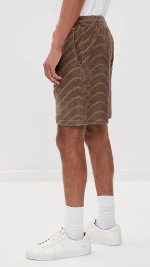 Frescobol Carioca Augusto Jacquard Knit Shorts - Khaki