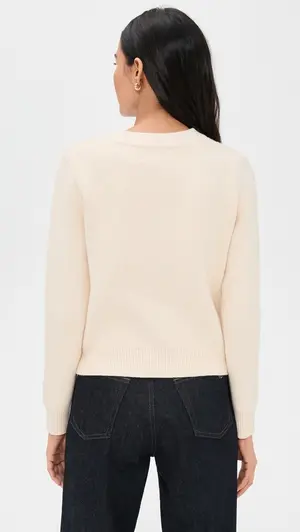 LE BOP Ribbed Cardigan With Gold-toned Buttons - Ivory