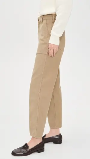 Polo Ralph Lauren Cotton Sateen Ankle Straight Pants - Khaki