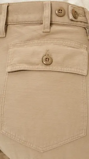Polo Ralph Lauren Cotton Sateen Ankle Straight Pants - Khaki