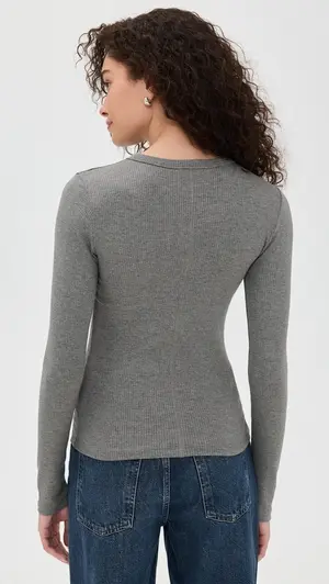 Madewell Drapey Rib Long Sleeve Tee