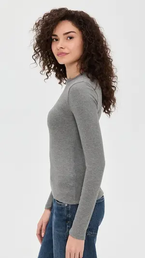 Madewell Drapey Rib Long Sleeve Tee