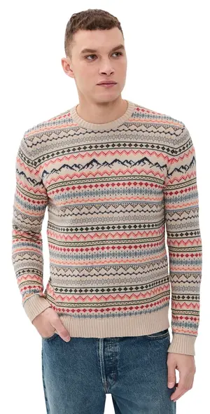 Marine Layer Fair Isle Crewneck Sweater