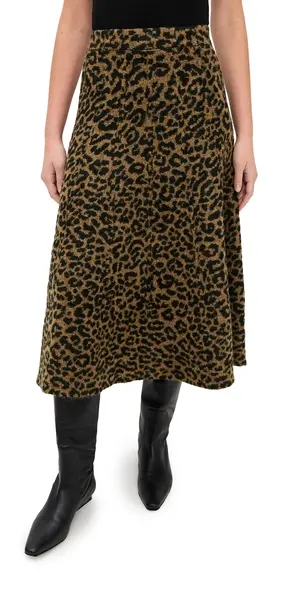 LE BOP Cheetah A-line Skirt