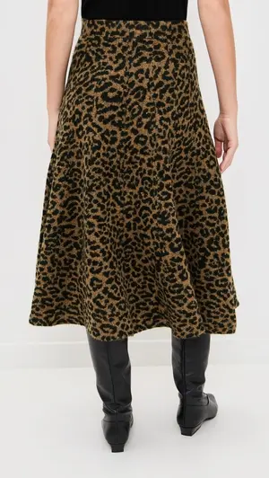 LE BOP Cheetah A-line Skirt