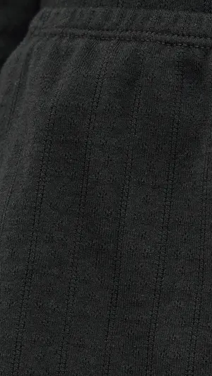 LESET Pointelle Boxer Shorts - Black