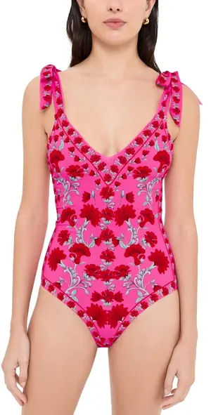 Beach Riot Akira One-piece Swimsuit - Redwood Floral