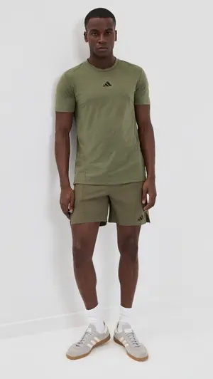 Adidas Designed For Training Workout Tee - Olive Strata