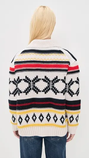 OGD ONE GREY DAY Marisol Fair Isle Knit Jacket