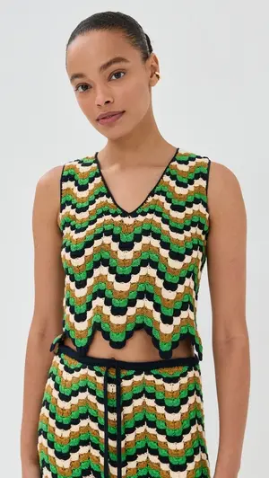 Escvdo Suspiro Crochet Top