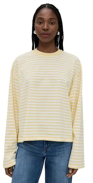 Women's Long Sleeve Yellow Shirts T-shirts