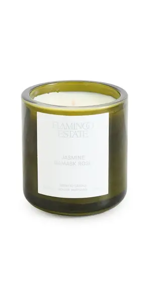FLAMINGO ESTATE Night Blooming Jasmine And Rose Candle - Green