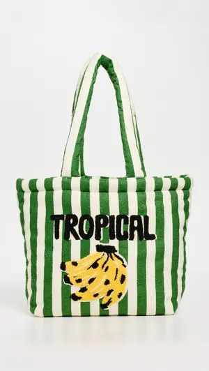 Farm Rio Striped Banana Tropical Tote - Multi