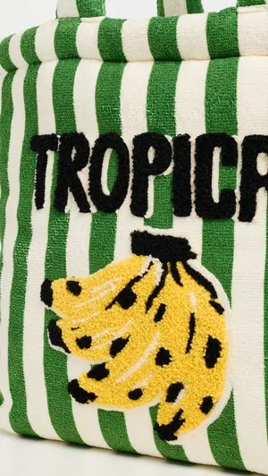 Farm Rio Striped Banana Tropical Tote - Multi