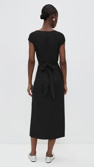 Vince Short Sleeve Wrap Midi Dress - Coastal