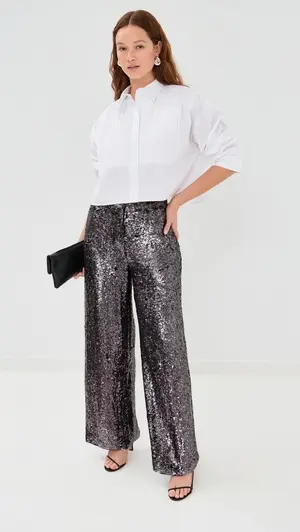 TWP Sequined Wide Leg Pants