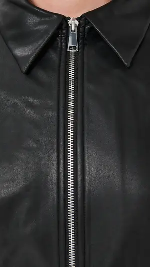 LE BOP Sloane Faux Leather Mini Dress - Black