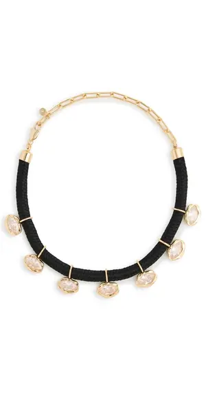 Ettika Molten Treasures Cord Necklace - Black And Clear