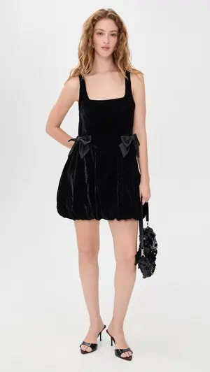 WAYF Brielle Velvet Mini Dress