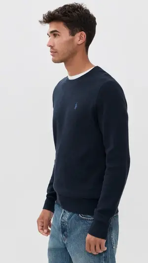 Polo Ralph Lauren Cotton Crewneck Sweater - Navy Heather