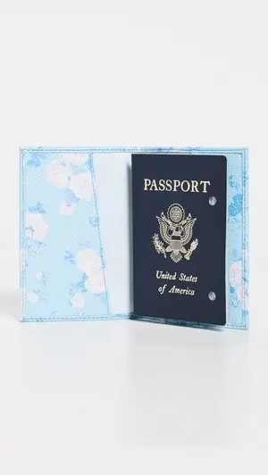 LoveShackFancy Passport Case - Whisper Blue