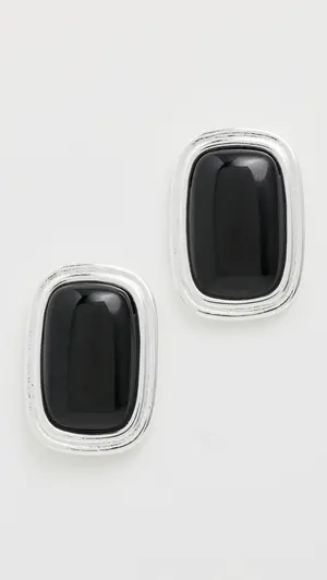HEAVEN MAYHEM Ribbon Stud Earrings - Silver