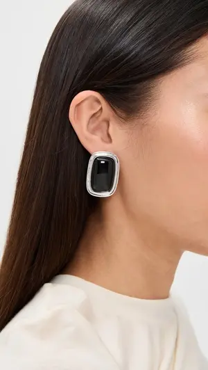 HEAVEN MAYHEM Ribbon Stud Earrings - Silver