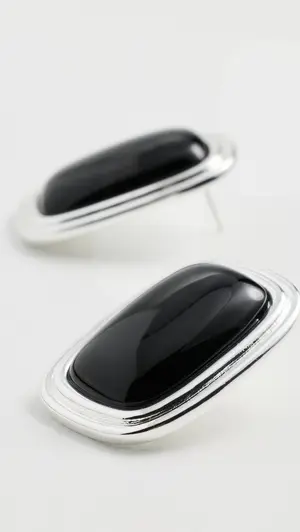 HEAVEN MAYHEM Ribbon Stud Earrings - Silver