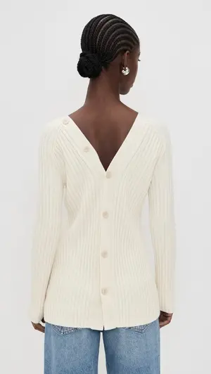 Theory Long Sleeve Open Back Cardigan