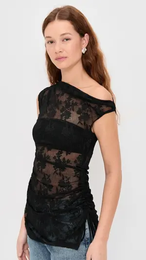 Lioness Ruched Off-shoulder Top