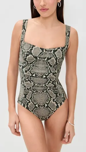 KARLA COLLETTO Lilith Snakeskin Print Underwire One Piece
