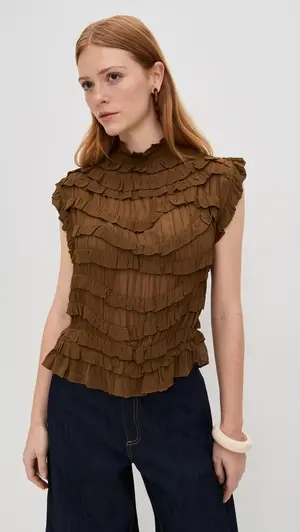 Rachel Comey Mali Ruffle Top