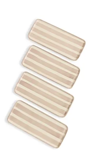 ZAFFERANO Lido Rectangular Plates Set Of 4