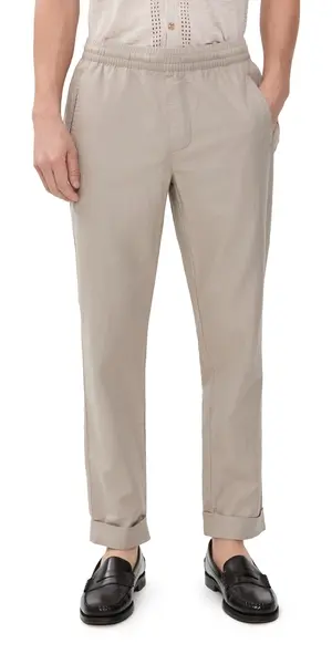 Onia Linen Cotton Stretch Cuff Pants