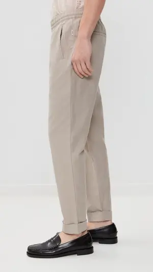Onia Linen Cotton Stretch Cuff Pants