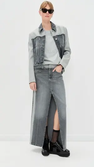 Stella McCartney Two-tone Denim Skirt