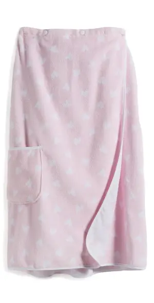 WEEZIE Towel Wrap - Tossed Pink Hearts