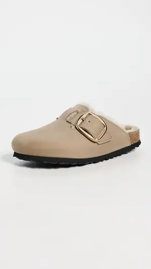 BIRKENSTOCK Boston Big Buckle Shearling Clogs
