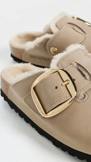 BIRKENSTOCK Boston Big Buckle Shearling Clogs