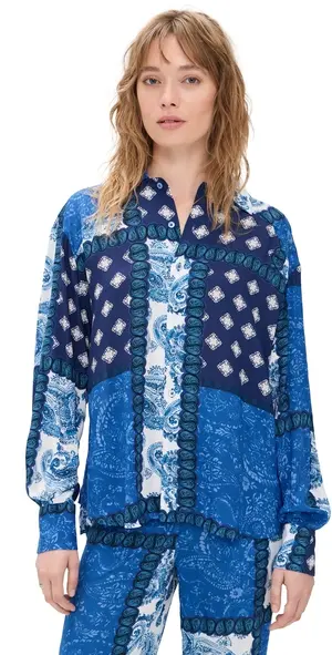 DONDE ESTEBAN Paisley Button-down Shirt