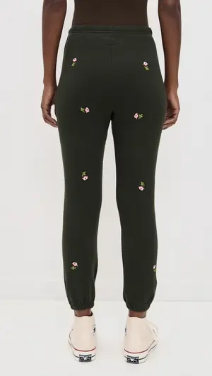 The Great. The Stadium Embroidered Roses Sweatpants