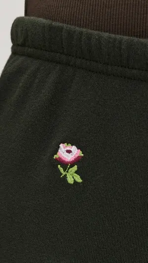 The Great. The Stadium Embroidered Roses Sweatpants