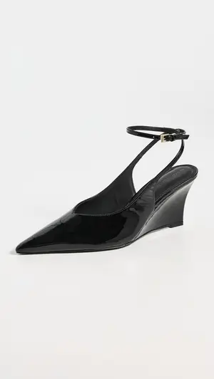 BLACK SUEDE STUDIO Eliana Pointed Toe Wedge Heels