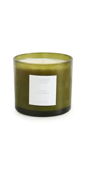 FLAMINGO ESTATE Blooming Jasmine And Rose Xl Candle - Green