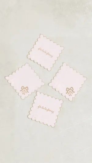 LoveShackFancy Winter Ribbon Cocktail Napkins