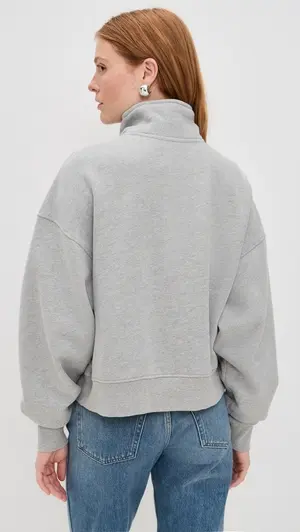 Citizens Of Humanity Mirelle Funnel Neck Sweatshirt - Heather Grey