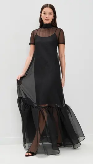 Staud Calluna Maxi Dress - Black