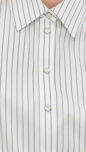 Helmut Lang Placket Cinch Striped Shirt