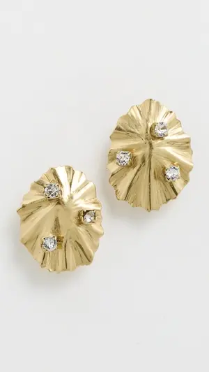 Ulla Johnson Embellished Shell Stud Earrings