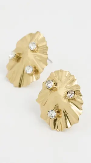 Ulla Johnson Embellished Shell Stud Earrings